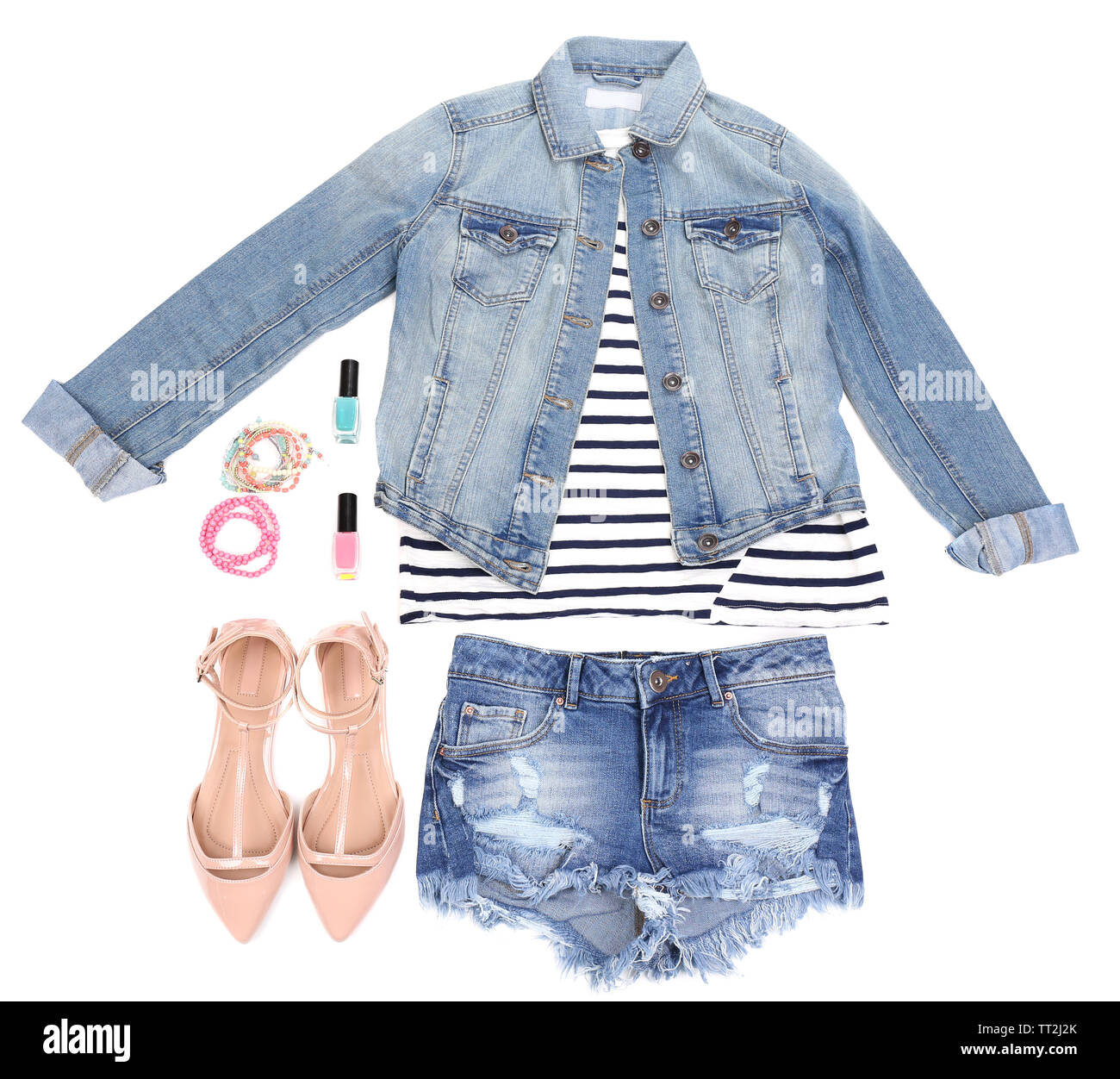 Female clothing isolated on white Stock Photo - Alamy