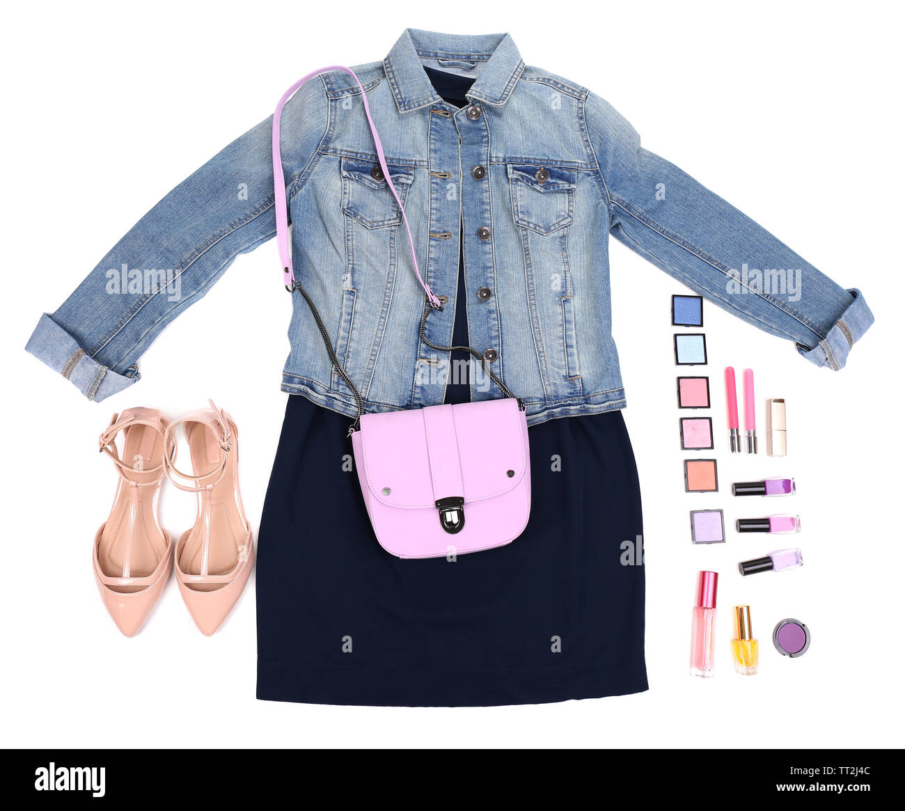 Female clothing isolated on white Stock Photo - Alamy