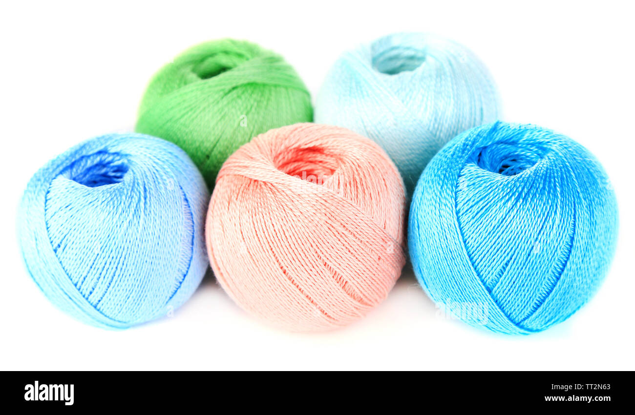 Colorful clews isolated on white Stock Photo - Alamy