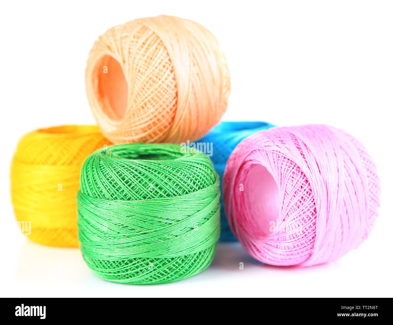 Colorful clews isolated on white Stock Photo - Alamy