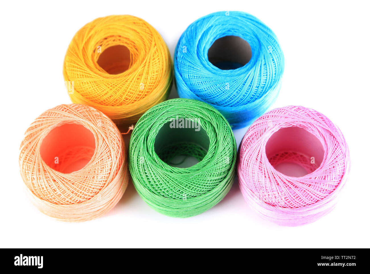 Colorful clews isolated on white Stock Photo - Alamy