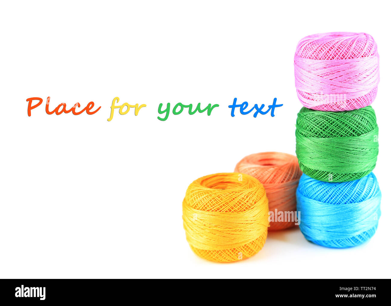 Colorful clews isolated on white Stock Photo - Alamy