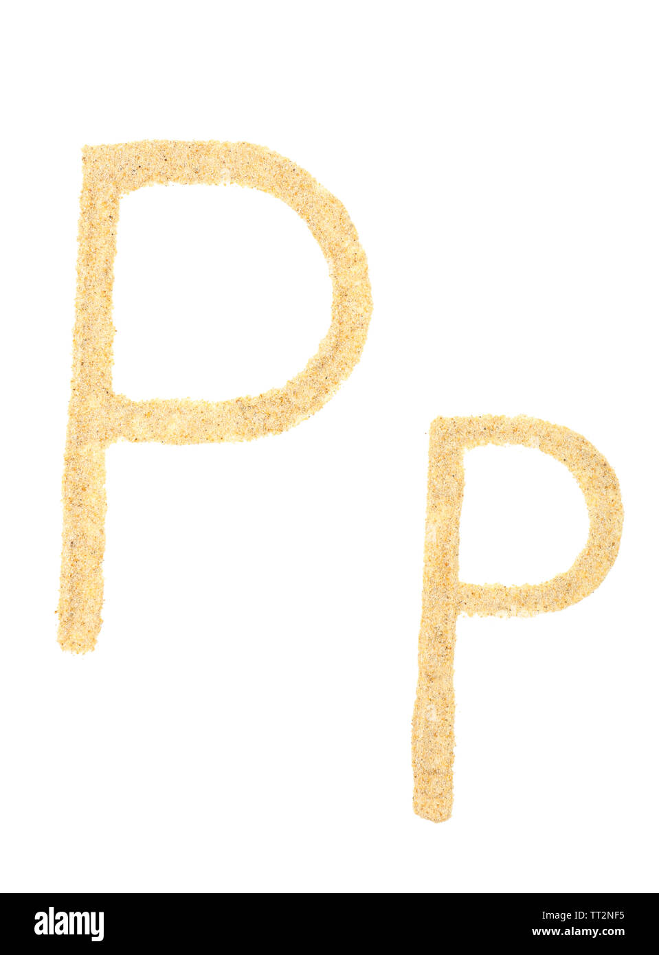 Sand letter isolated on white Stock Photo - Alamy