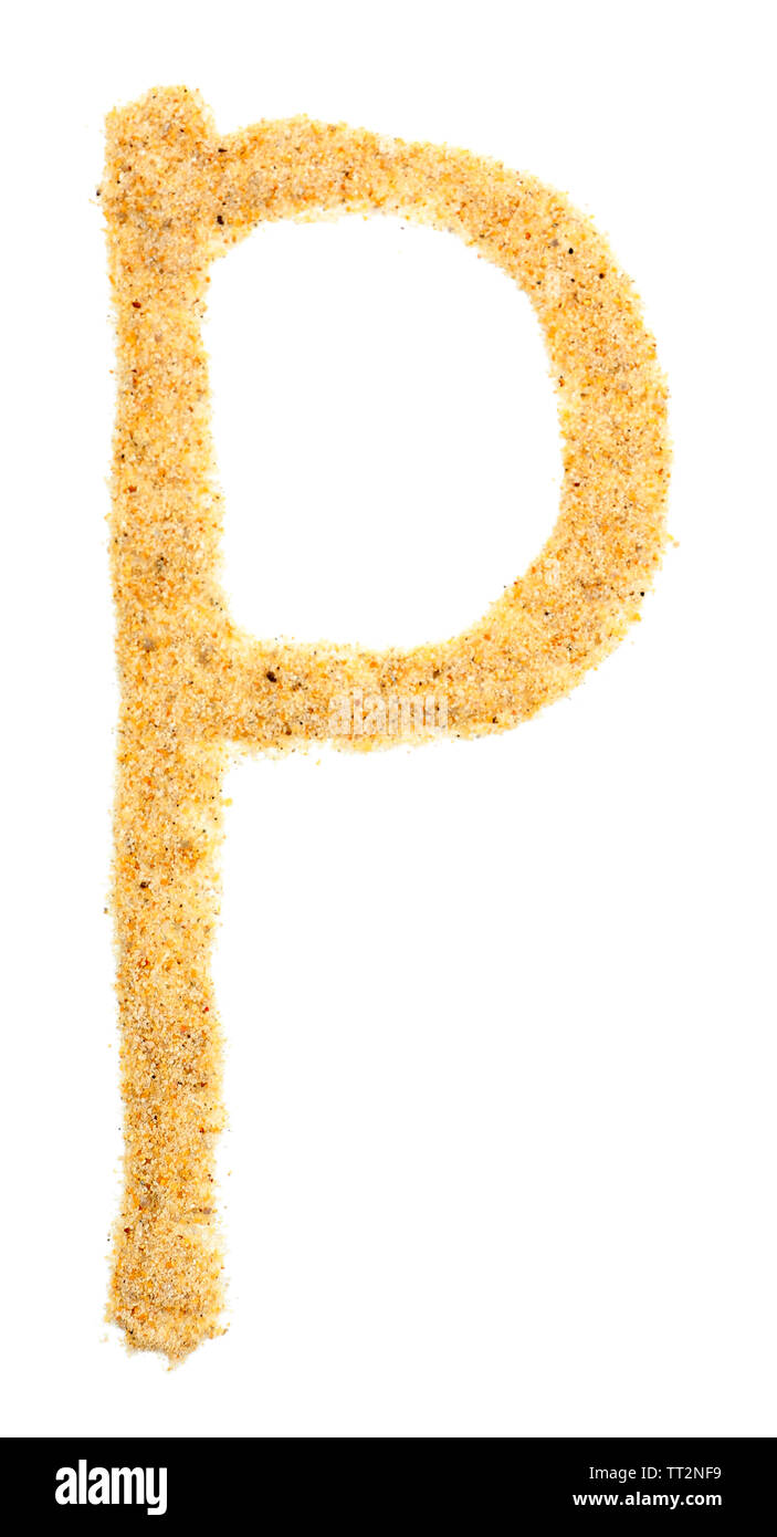 Sand letter isolated on white Stock Photo - Alamy