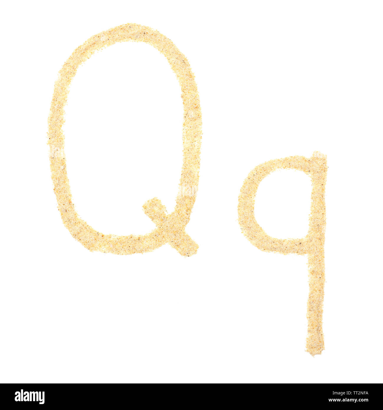 Sand letter isolated on white Stock Photo - Alamy