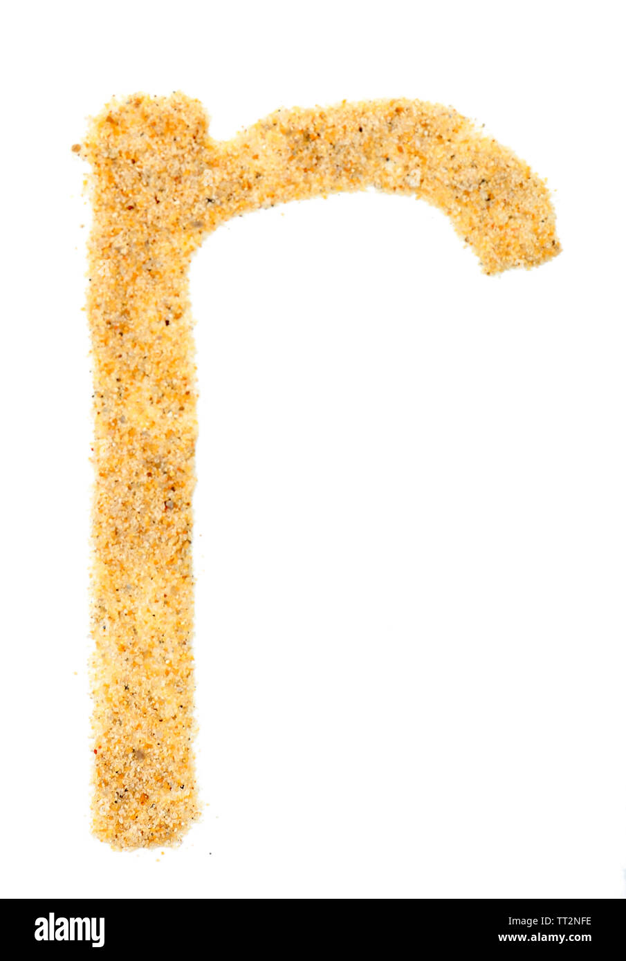 Sand letter isolated on white Stock Photo - Alamy