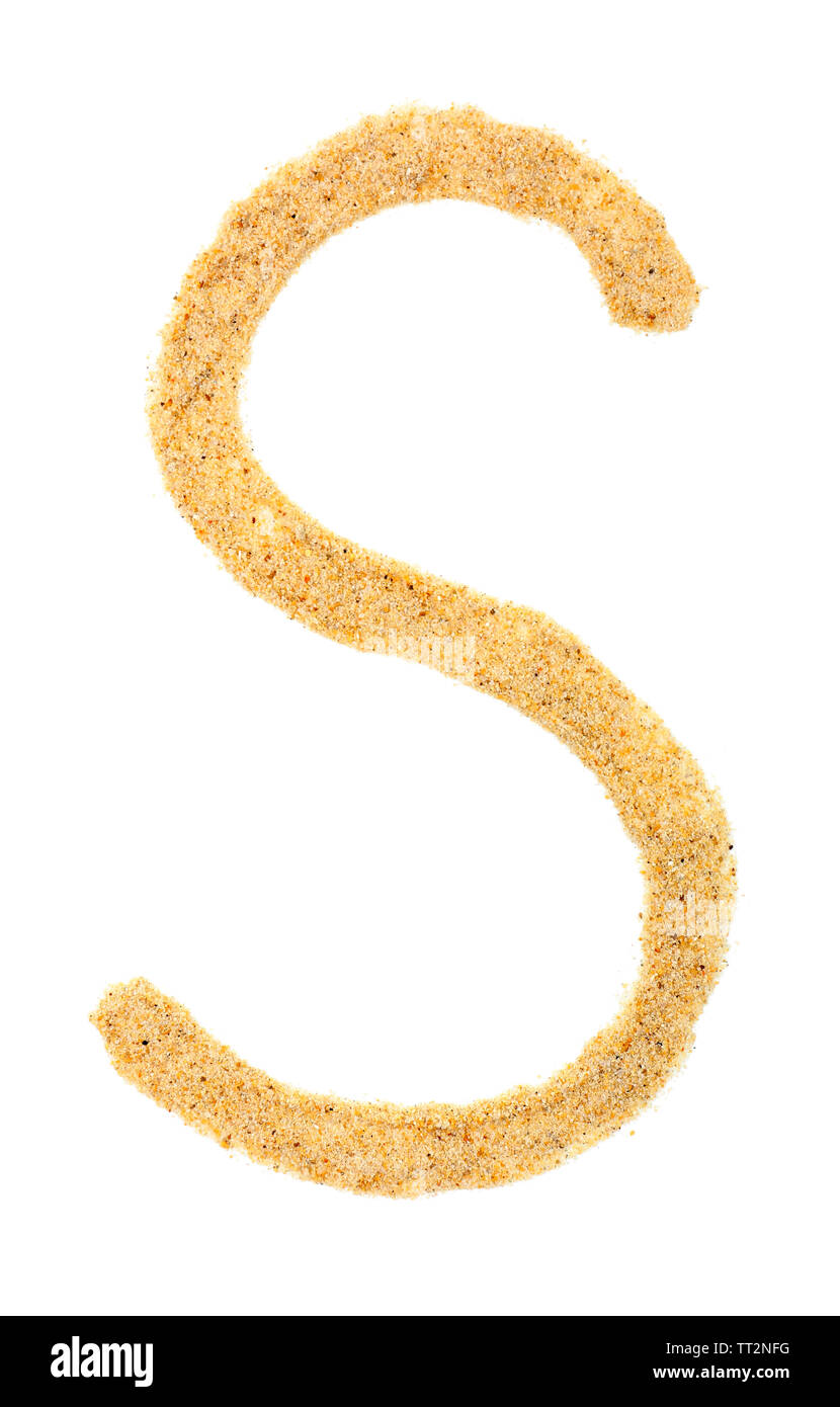 Sand letter isolated on white Stock Photo - Alamy