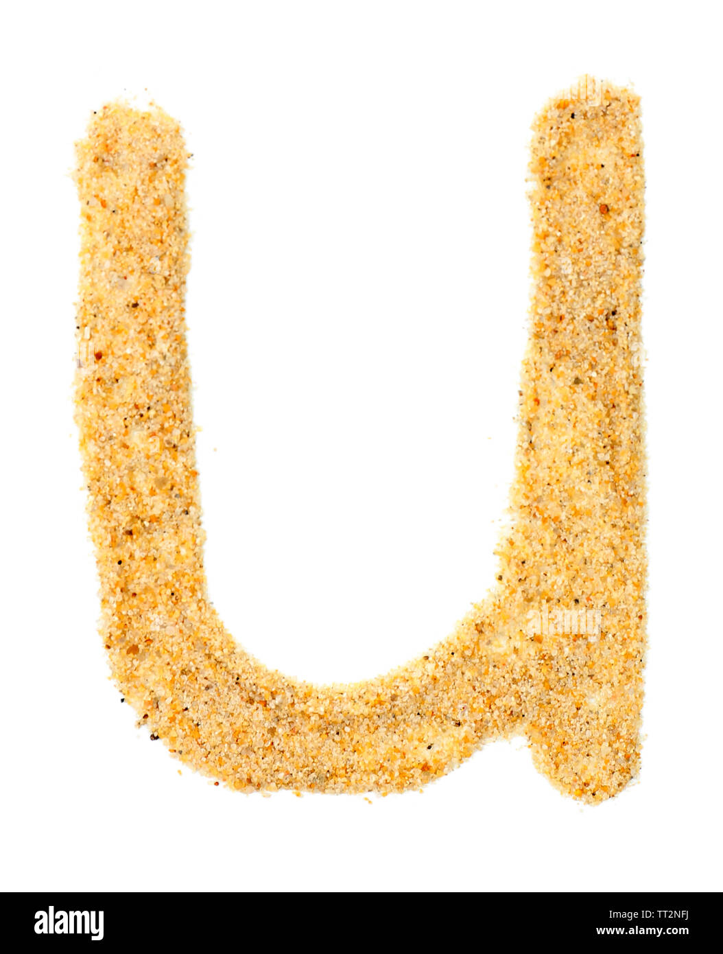 Sand letter isolated on white Stock Photo - Alamy