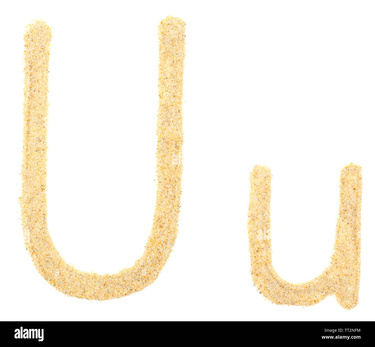 Sand letter isolated on white Stock Photo - Alamy