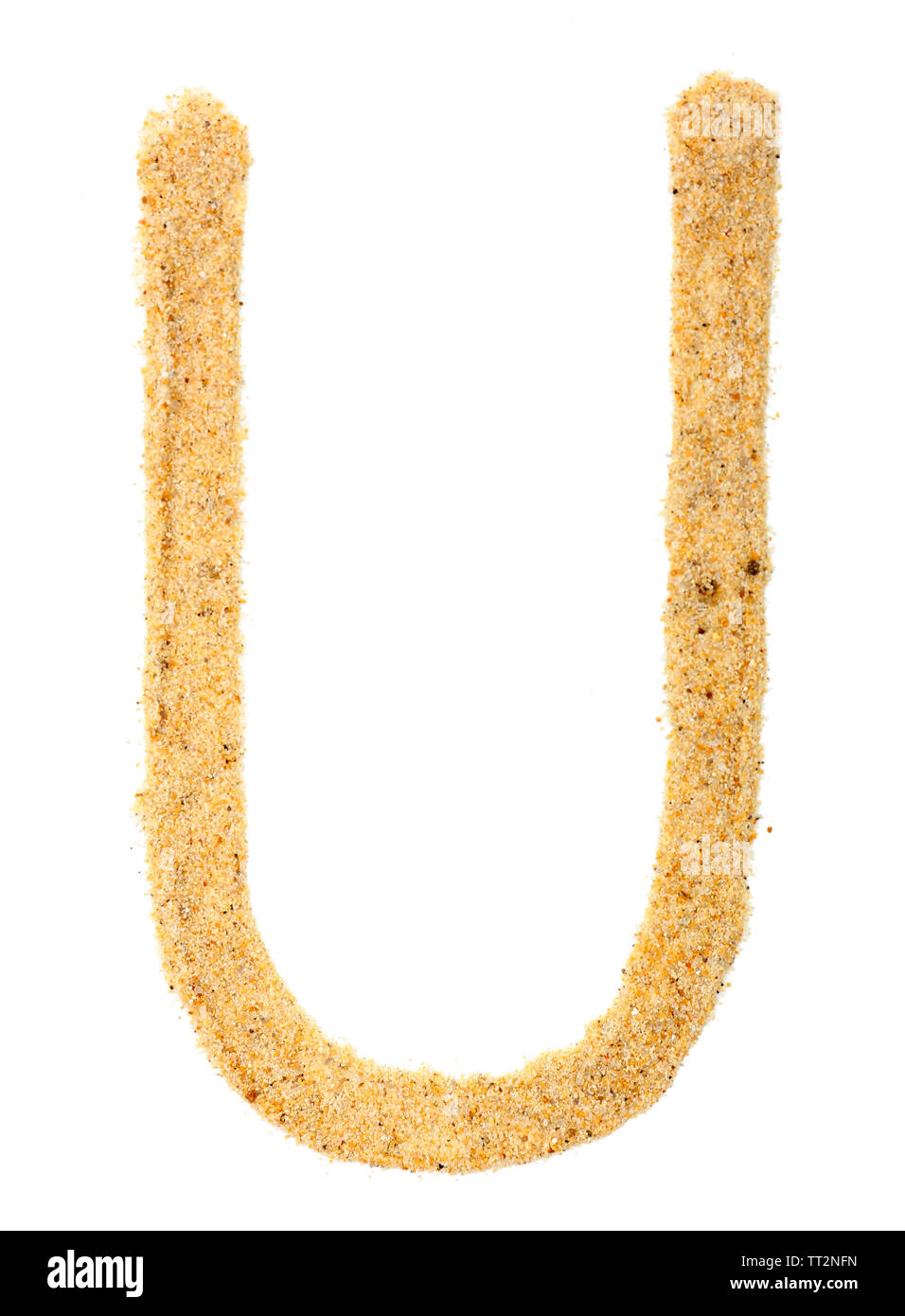 Sand letter isolated on white Stock Photo - Alamy