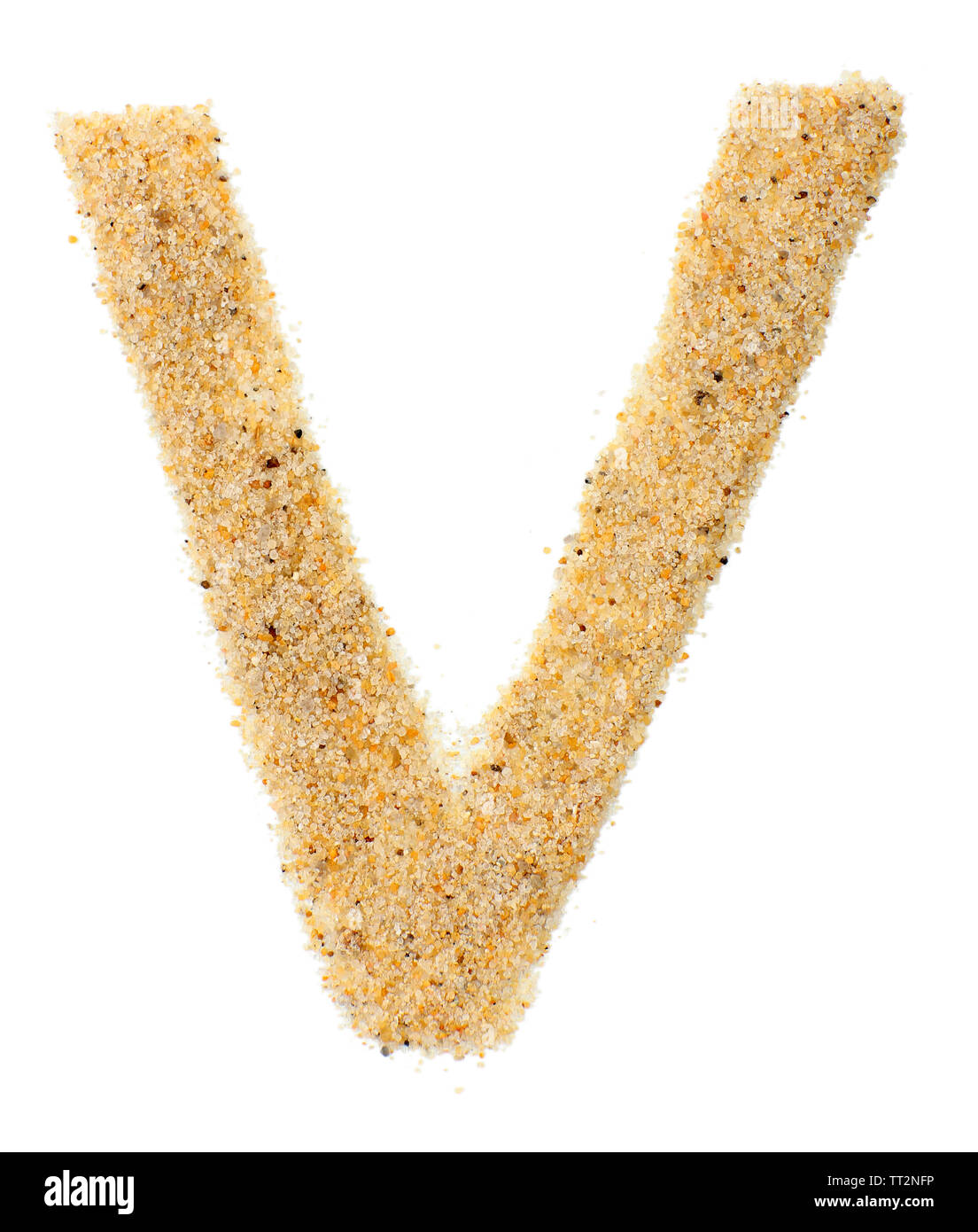 Sand letter isolated on white Stock Photo - Alamy