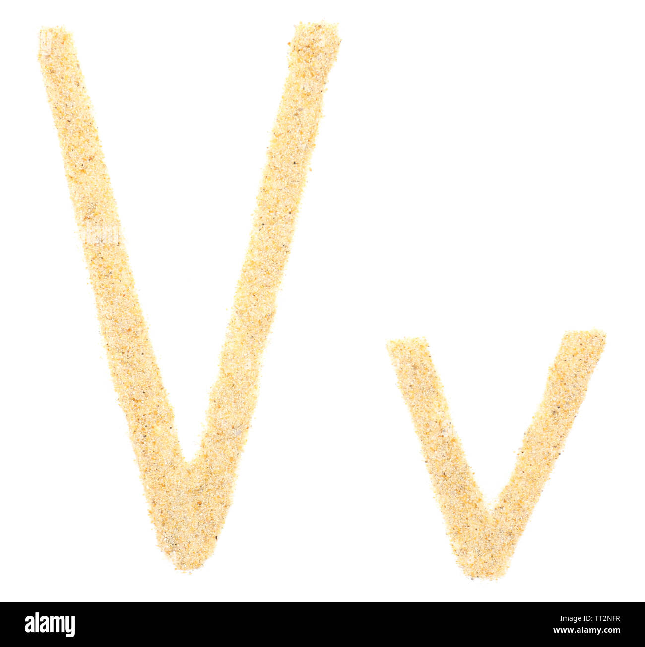 Sand letter isolated on white Stock Photo - Alamy