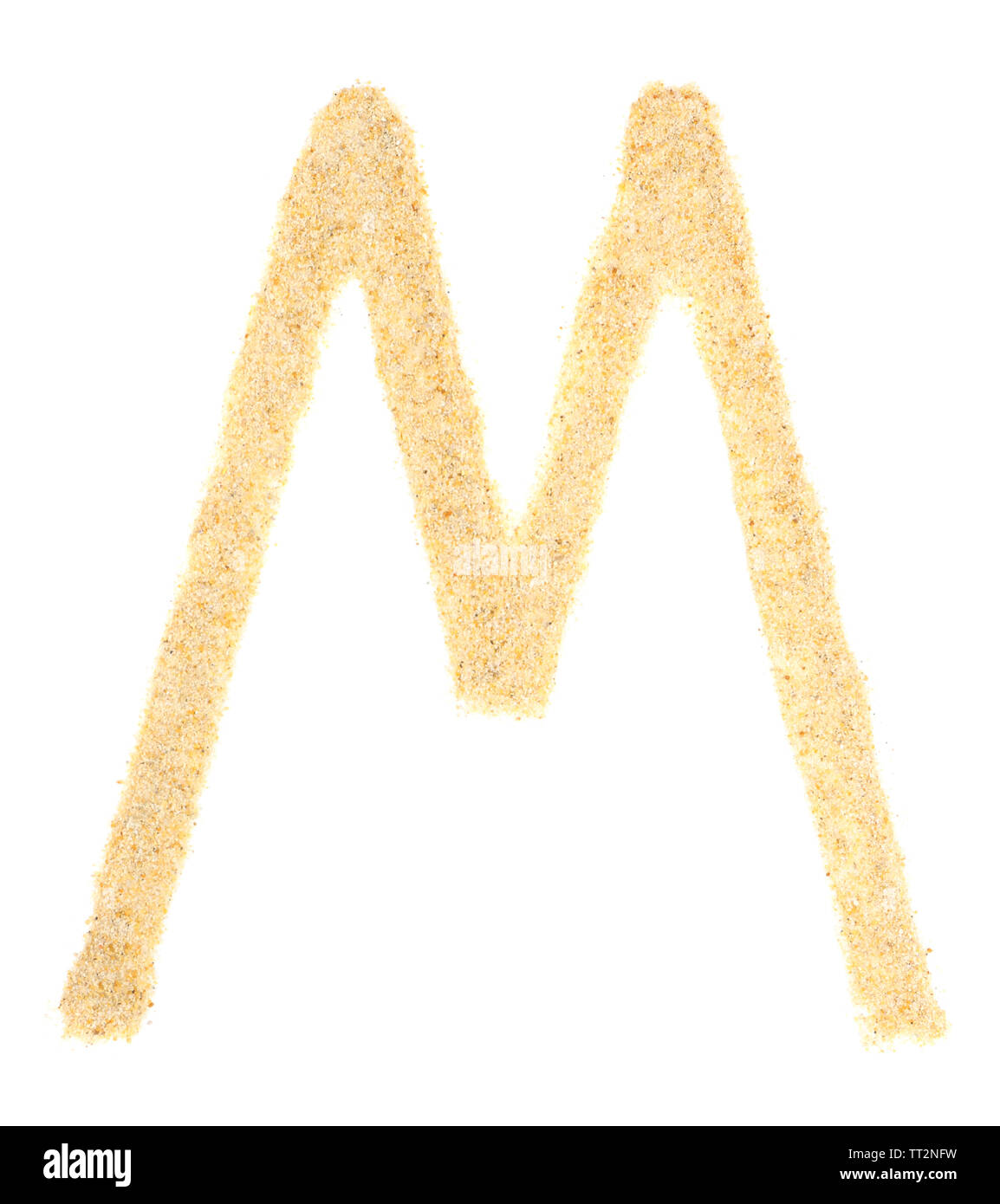 Sand letter isolated on white Stock Photo - Alamy