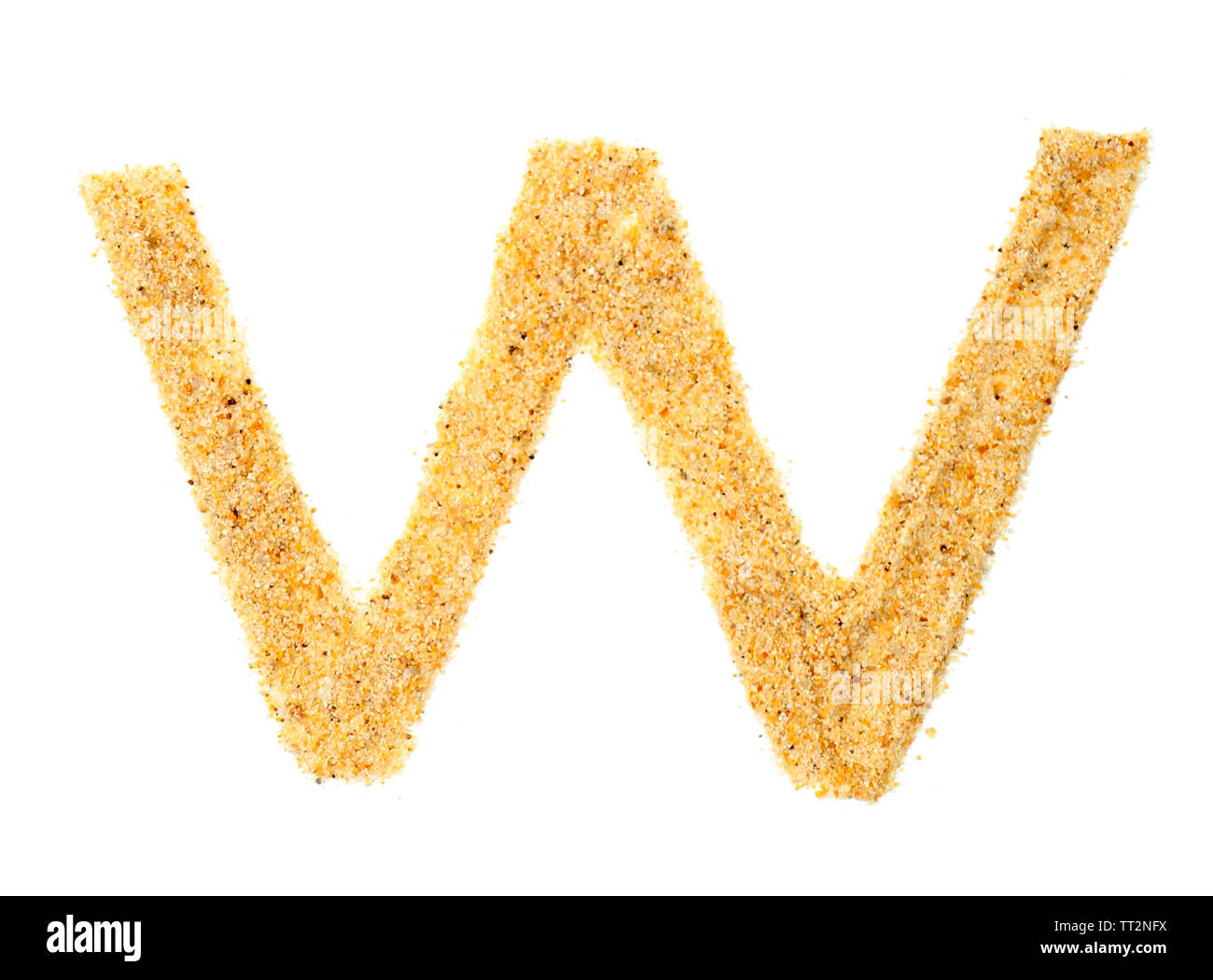 Sand letter isolated on white Stock Photo - Alamy