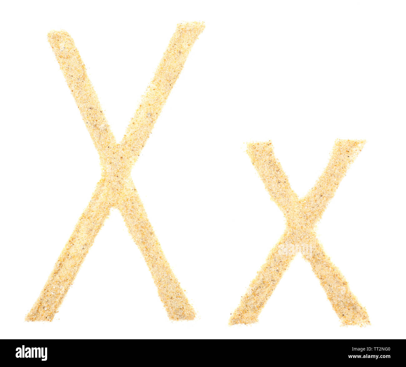 Sand letter isolated on white Stock Photo - Alamy
