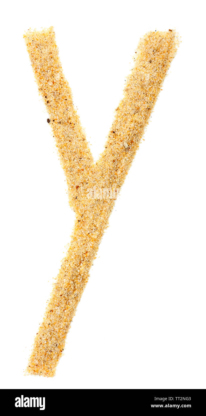 Sand letter isolated on white Stock Photo - Alamy