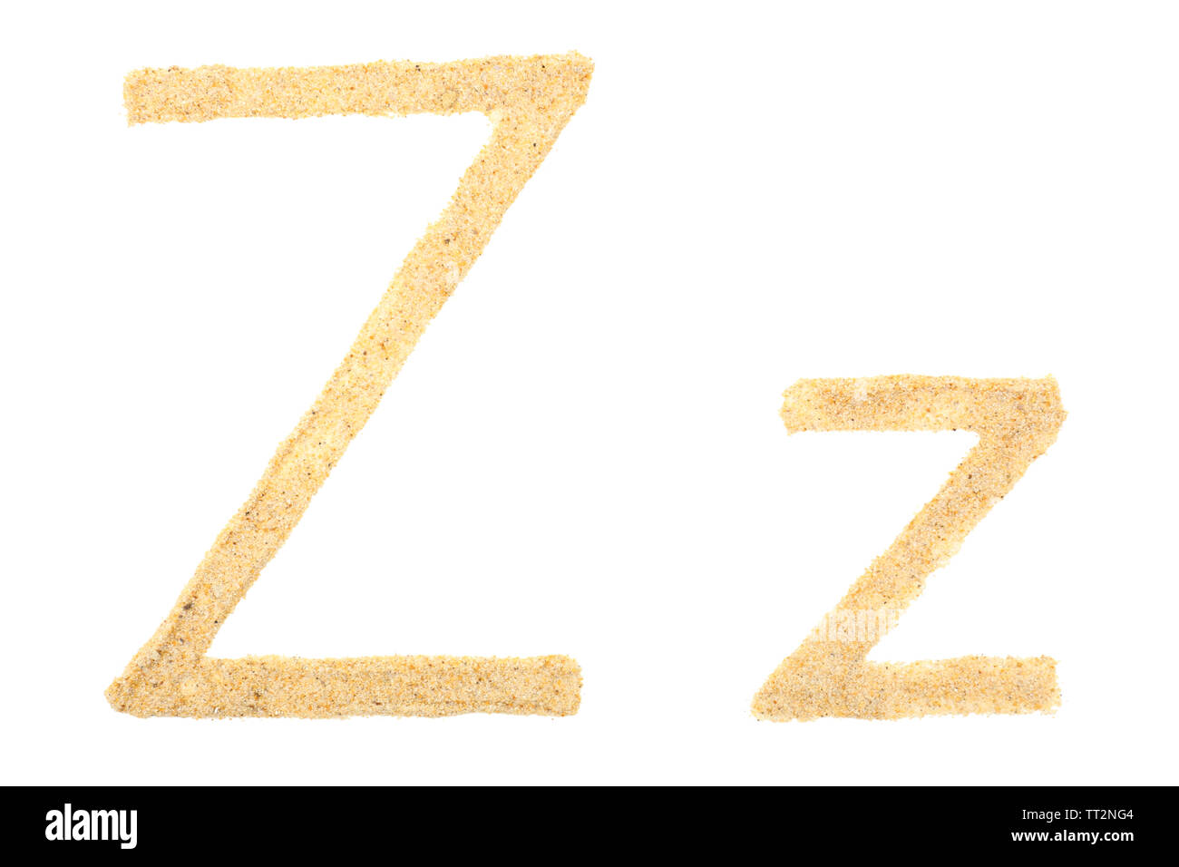 Sand letter isolated on white Stock Photo - Alamy