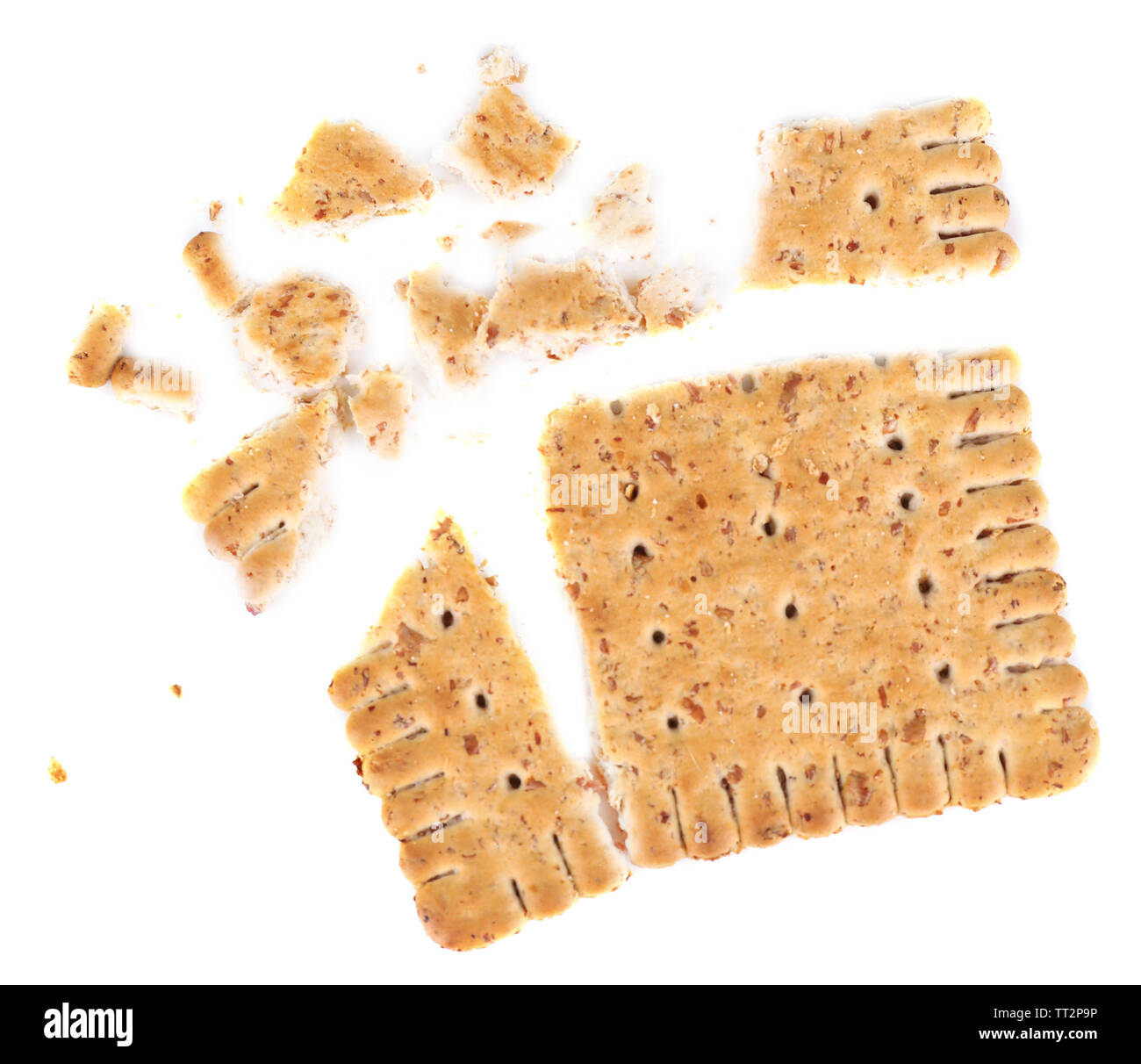 Crushed cookie isolated on white Stock Photo - Alamy