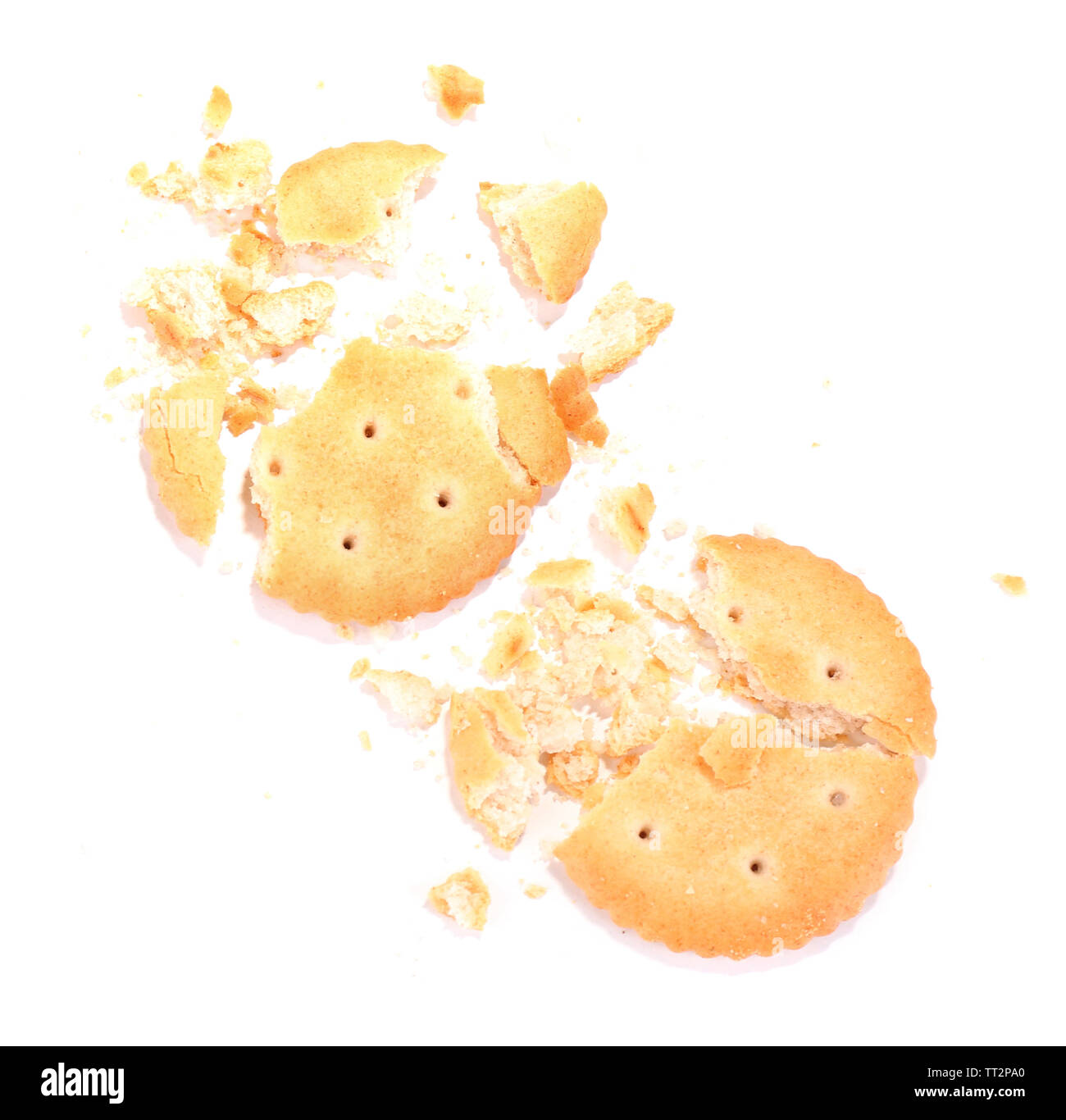 Crushed cookie isolated on white Stock Photo - Alamy