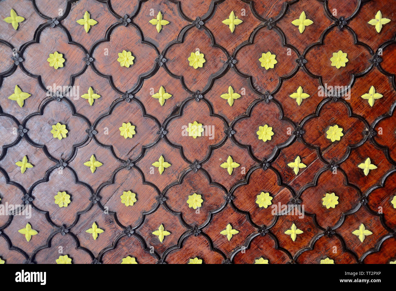 Beautifully carved wooden ceiling of Nana Phadnavis Wada (Palace ...