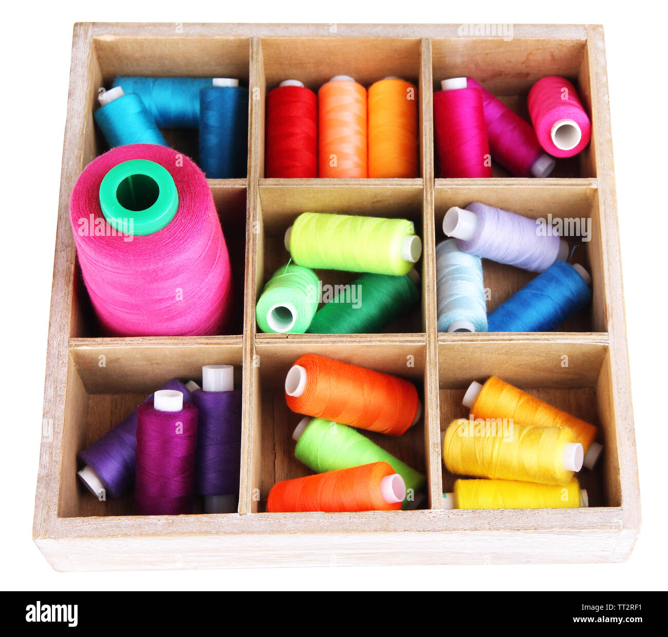Box bright sewing threads hi-res stock photography and images - Alamy
