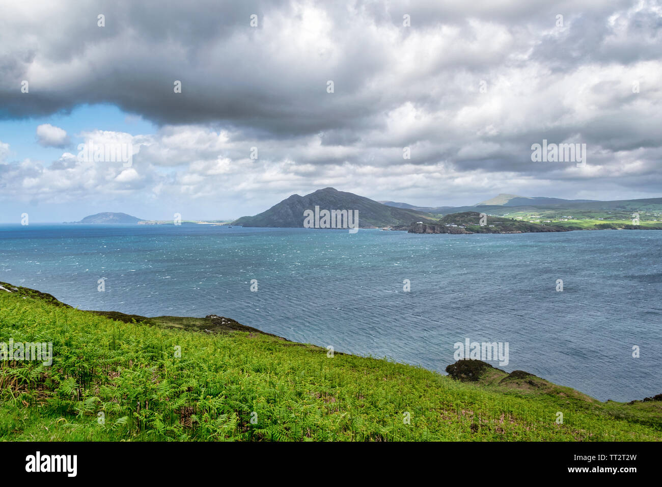 Lough Swilly in Donegal Ireland with Dunreen Head in the distance Stock ...