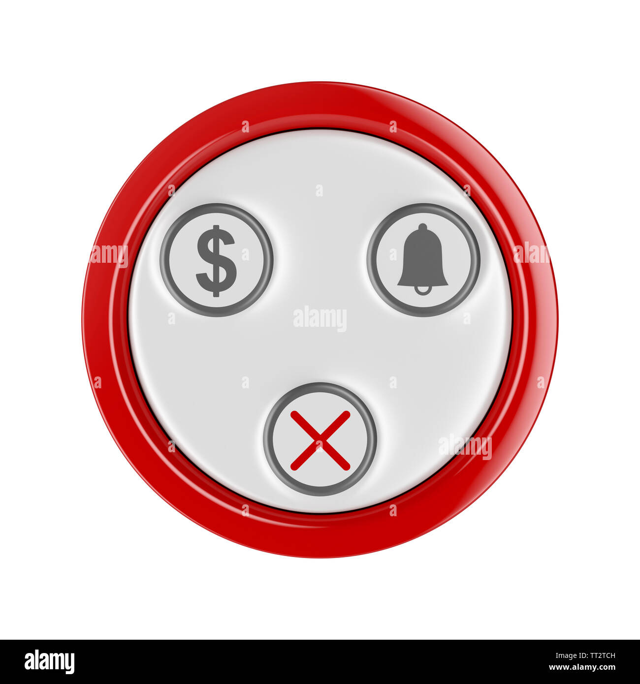 Restaurant table call button, isolated on white background Stock Photo ...