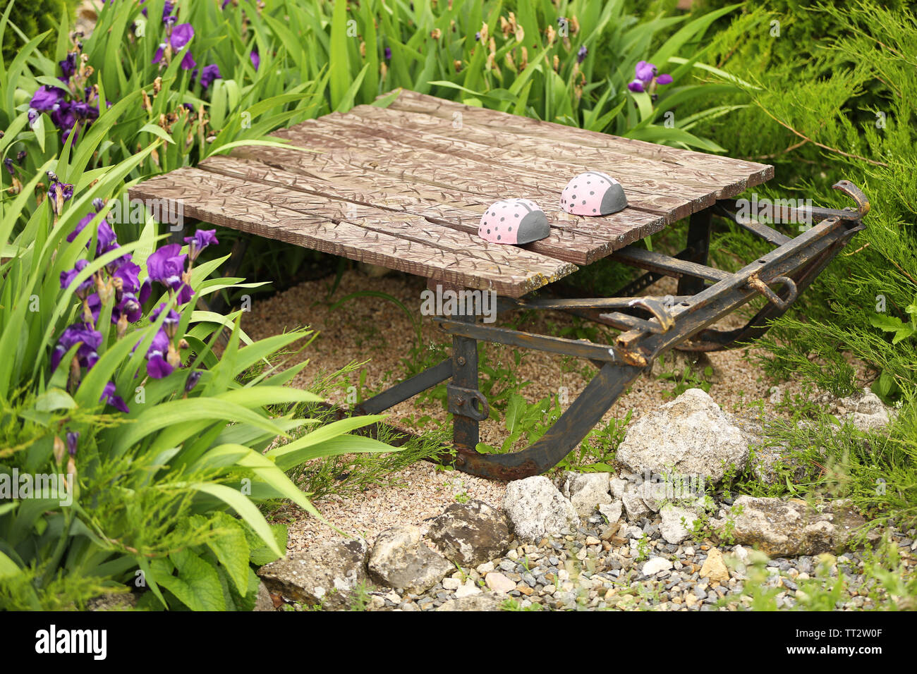 Decorative figure for garden design, outdoors Stock Photo - Alamy
