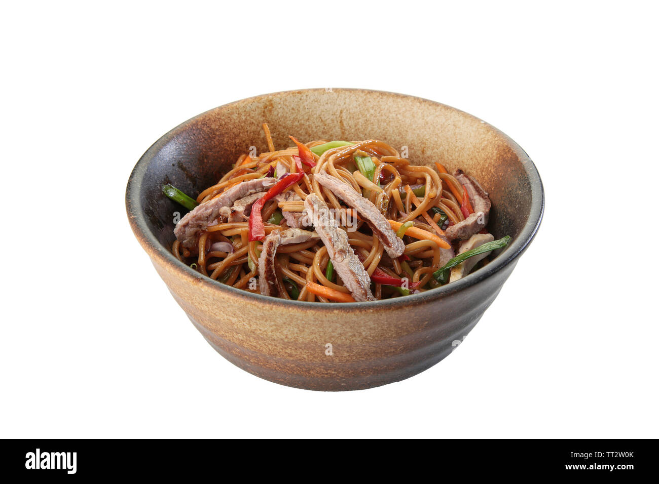 Fried noodles vegetables asia Cut Out Stock Images & Pictures - Alamy