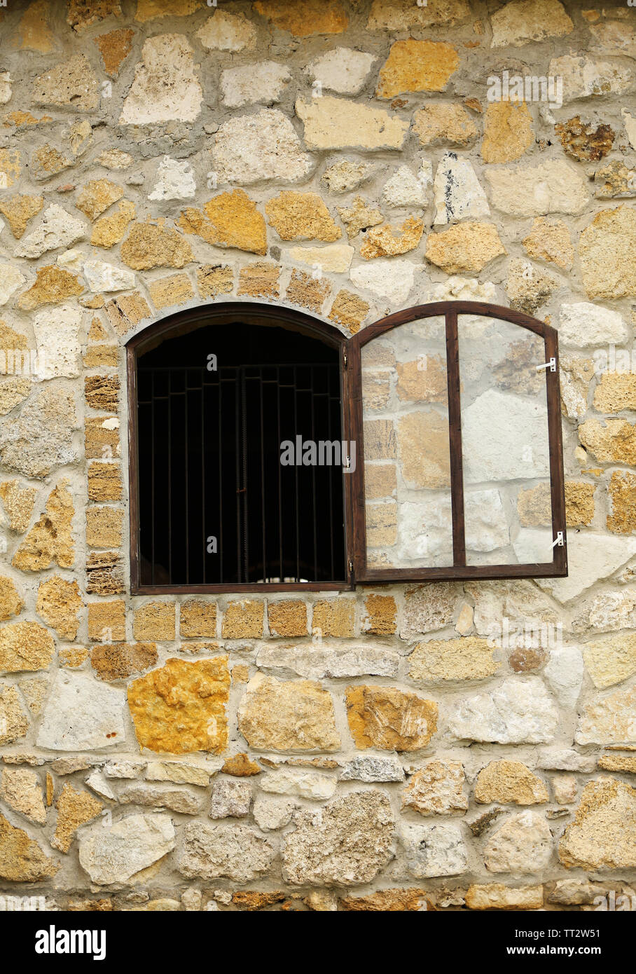 Old retro wooden window Stock Photo - Alamy