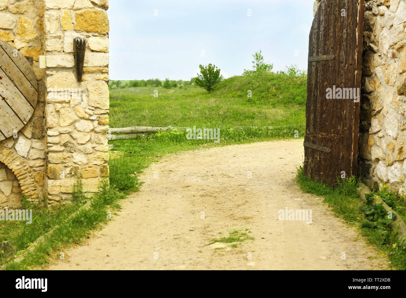 Retro rustic yard Stock Photo - Alamy