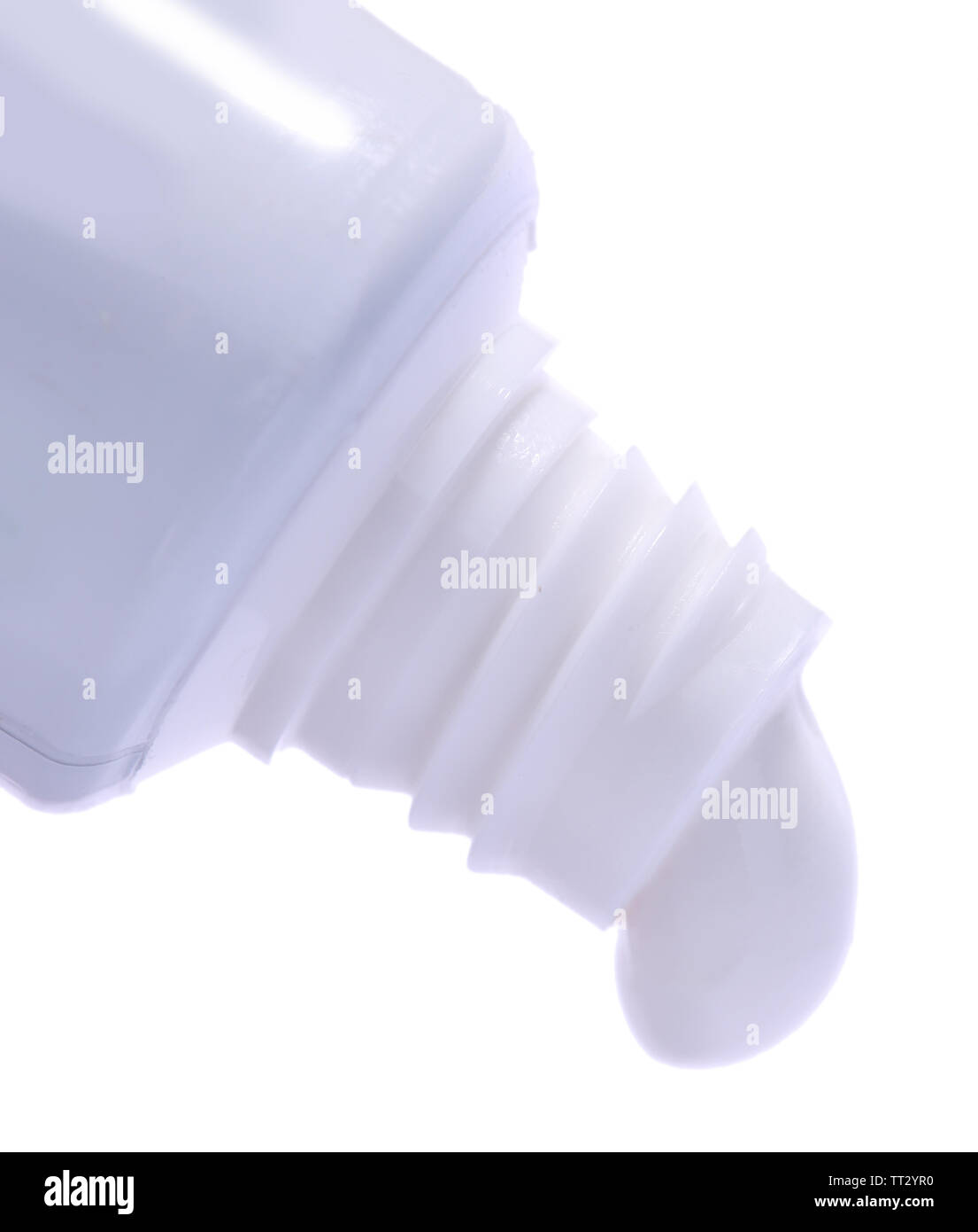 Toothpaste squeezed from tube, close-up, isolated on white Stock Photo ...