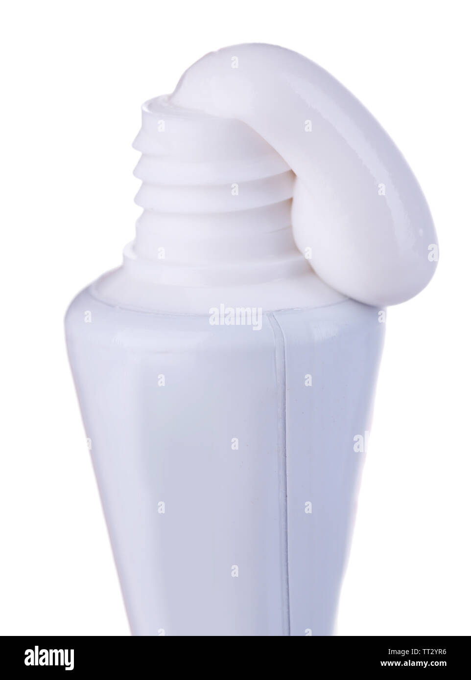 Toothpaste squeezed from tube, close-up, isolated on white Stock Photo ...