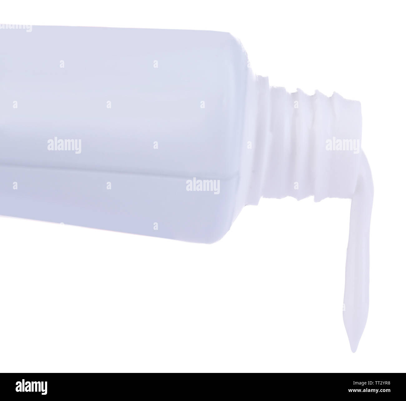 Toothpaste squeezed from tube, close-up, isolated on white Stock Photo ...