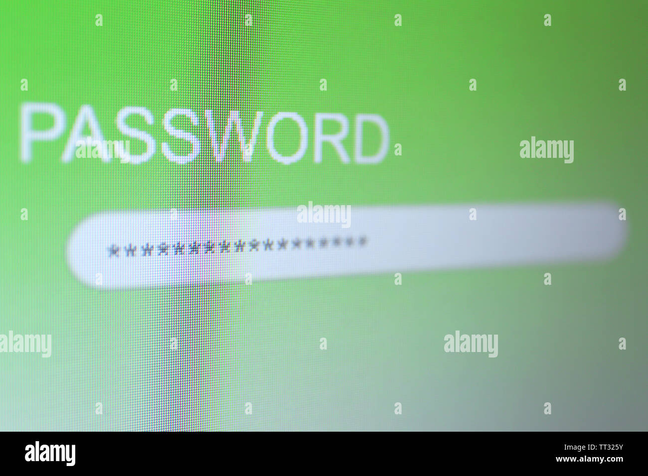 Password on monitor screen Stock Photo - Alamy