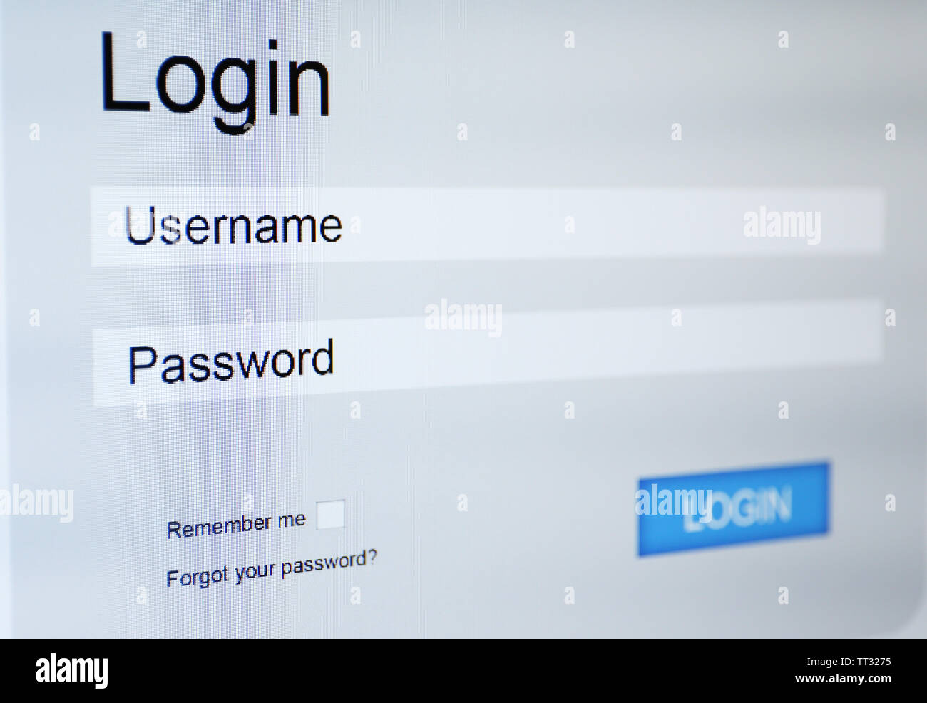 Logon password box hi-res stock photography and images - Alamy