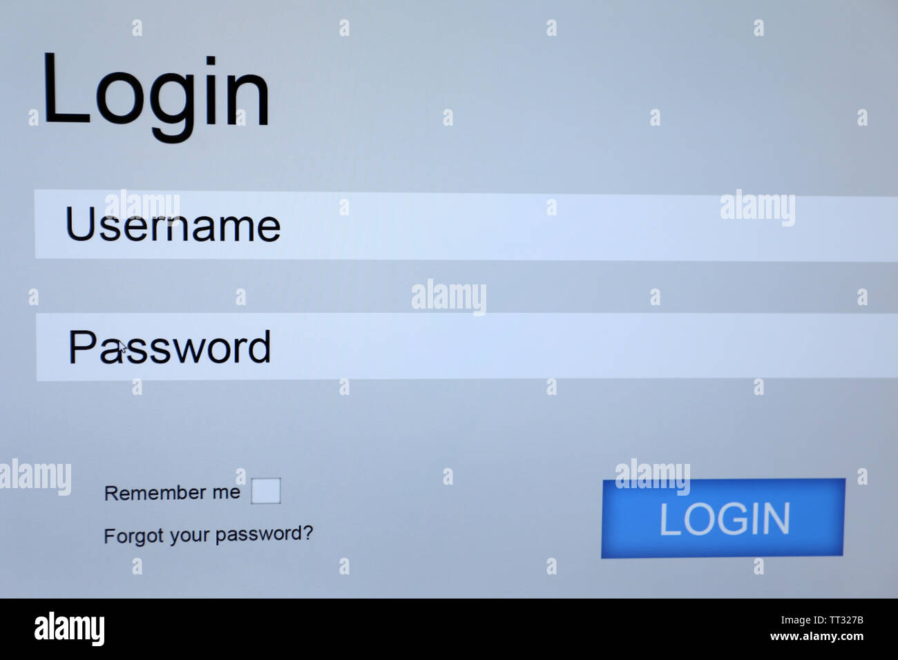 Logon password box hi-res stock photography and images - Alamy
