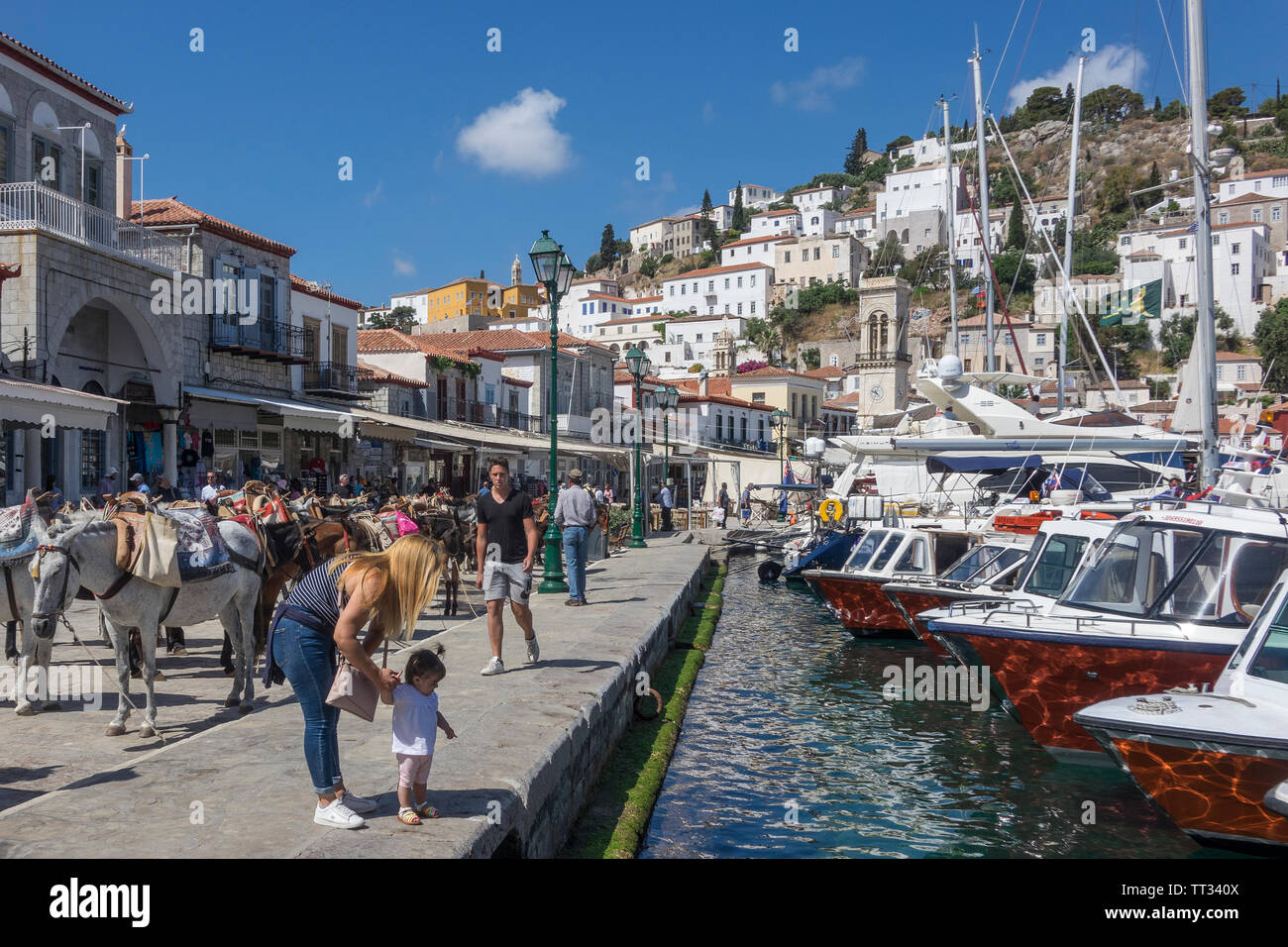 greece-saronic-islands-hydra-harbour-stock-photo-alamy