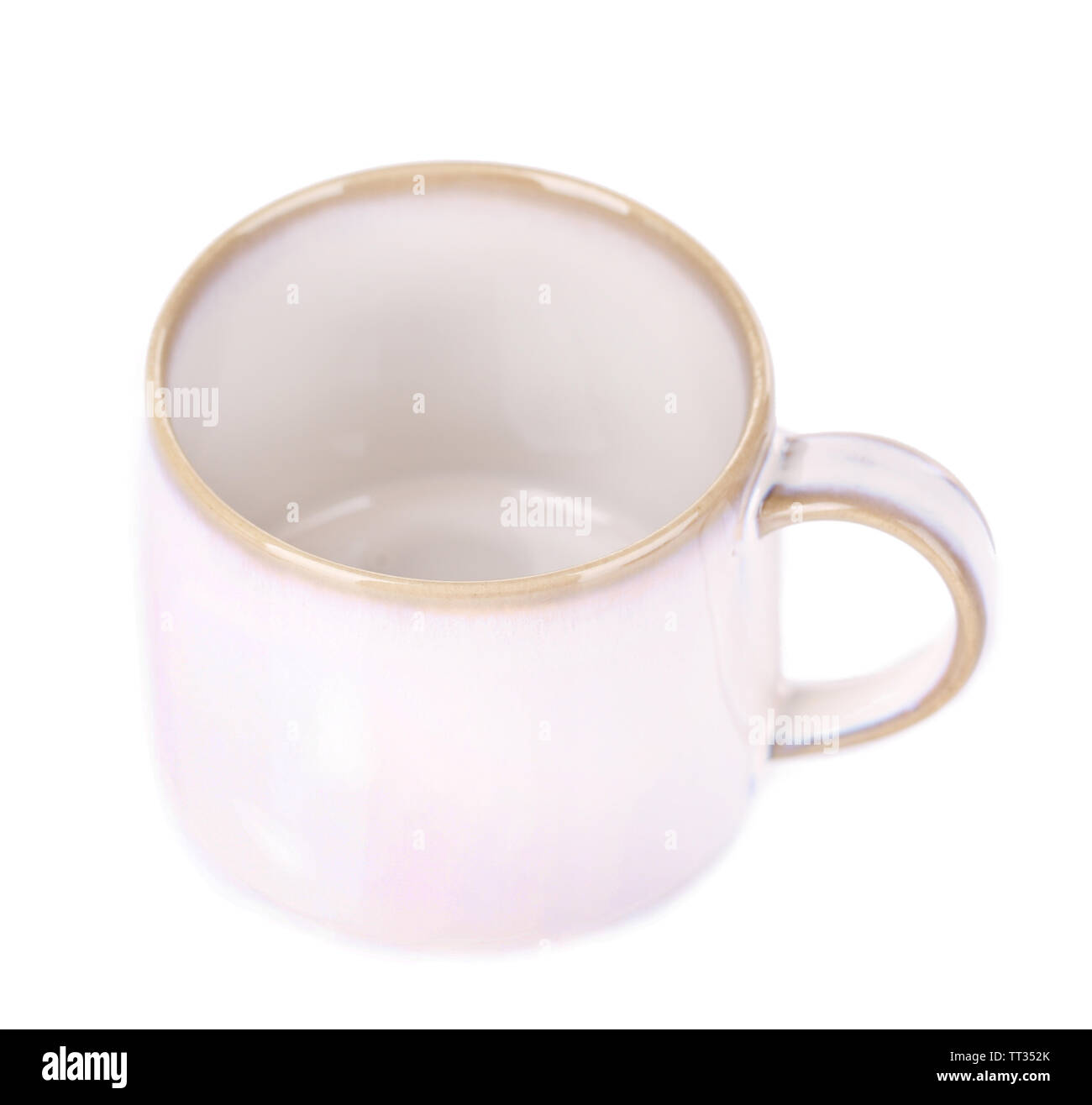 Empty cup isolated on white Stock Photo - Alamy