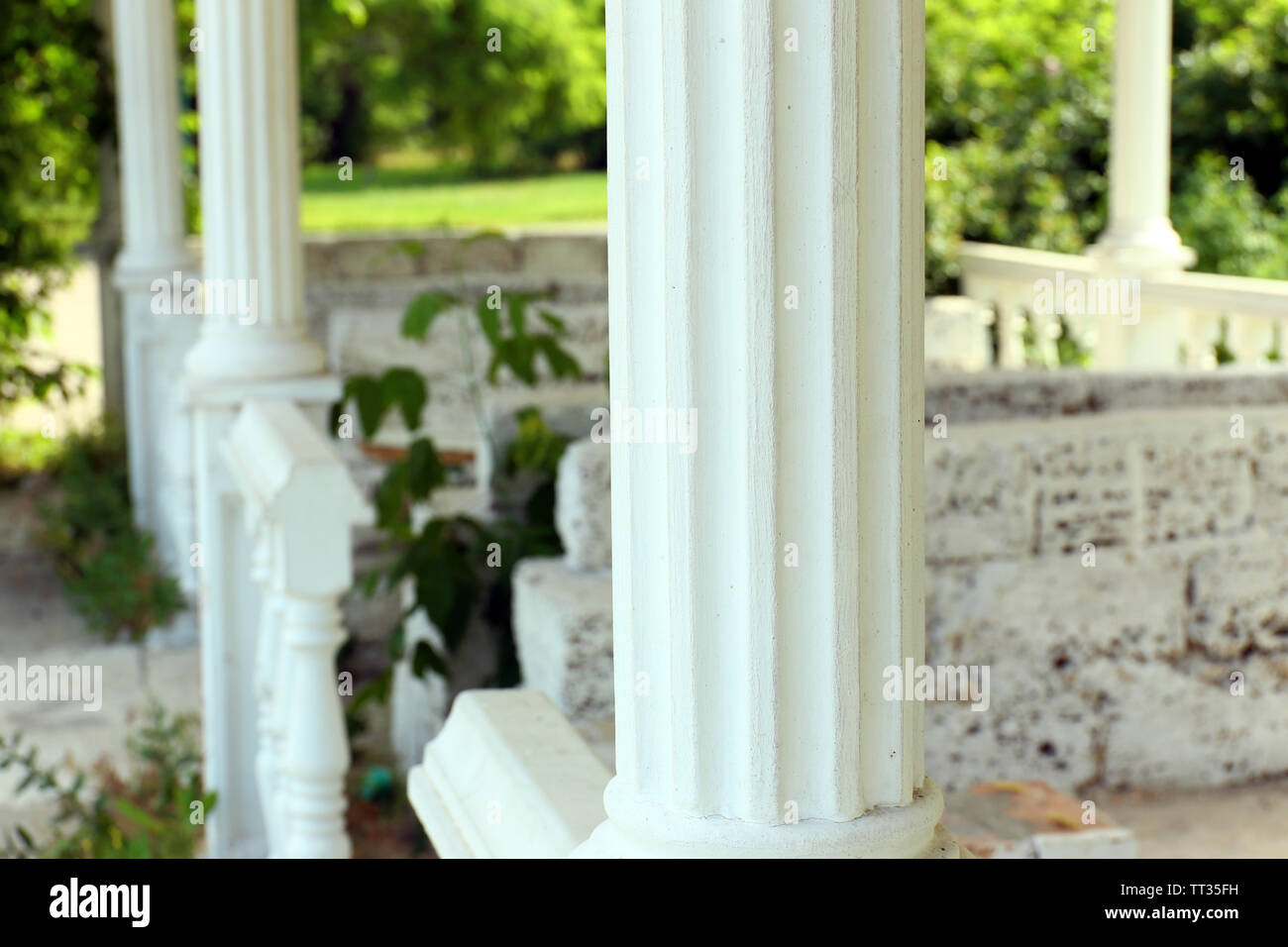 Ancient columns in Greek landscape Stock Photo - Alamy