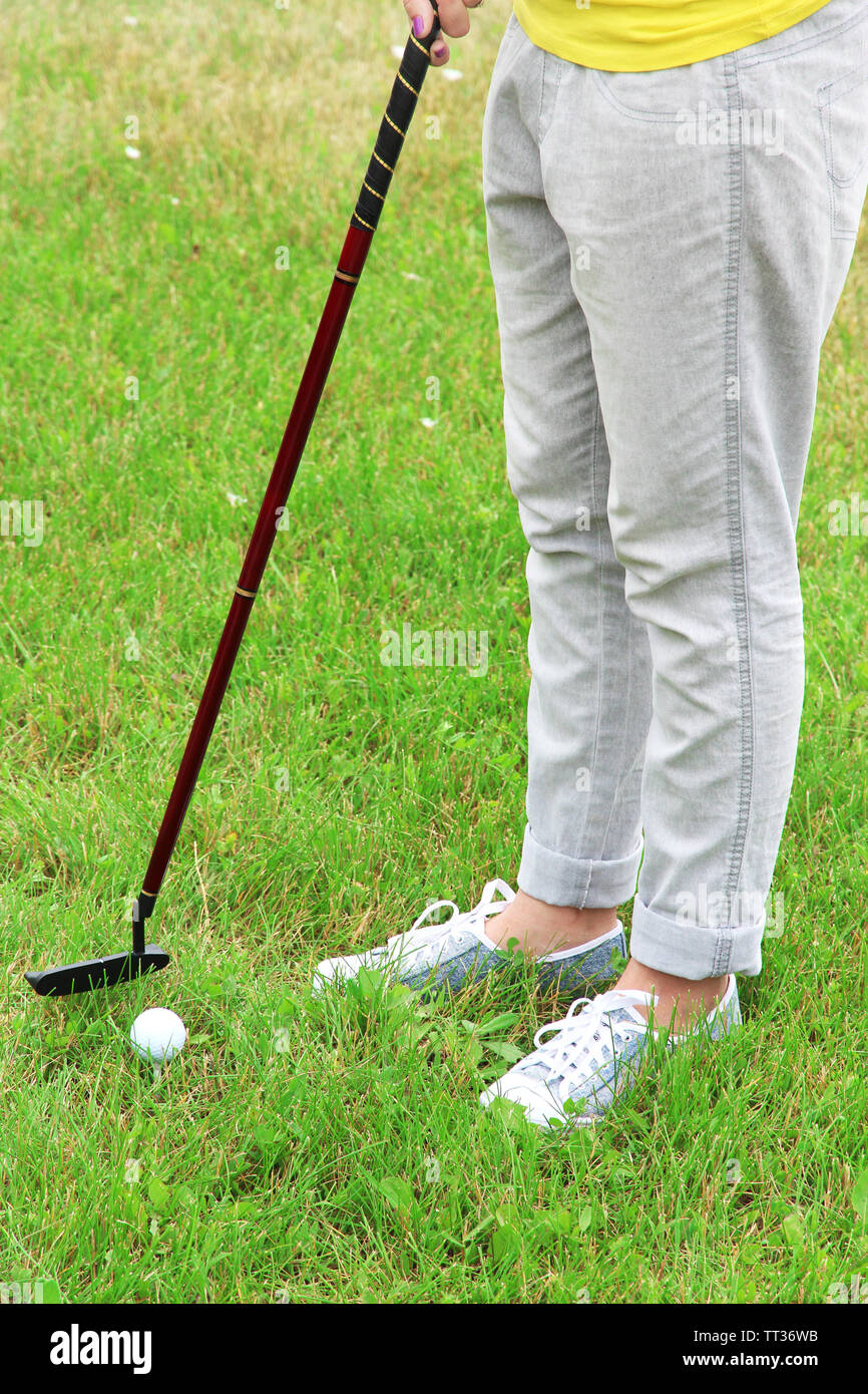 Female golfer girl player hi-res stock photography and images - Alamy