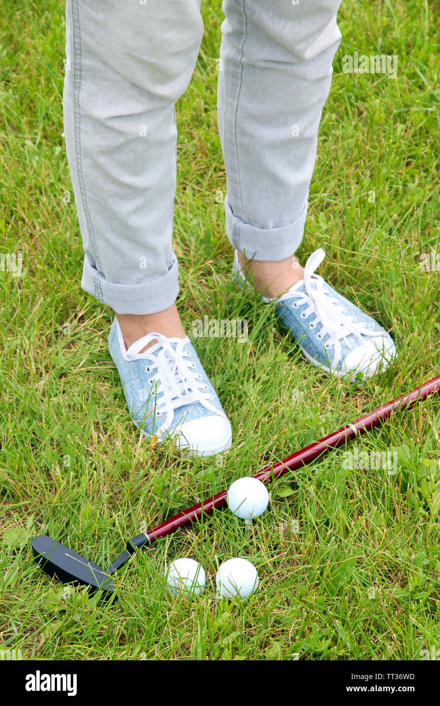 Female golfer girl player hi-res stock photography and images - Alamy