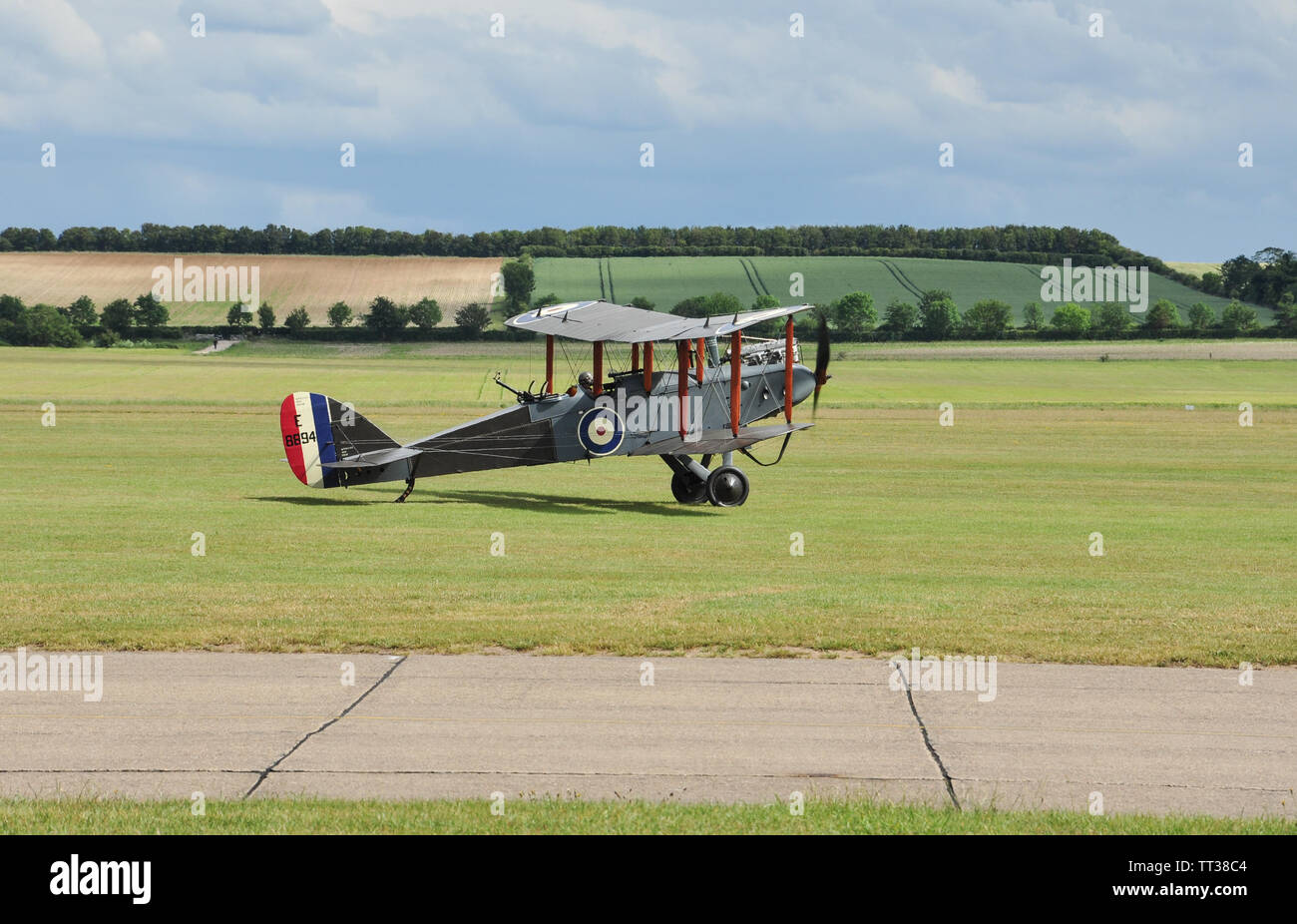 Airco / De Havilland DH-9 (E-8894) about to take off, Duxford, Cambridgeshire, England, UK Stock ...
