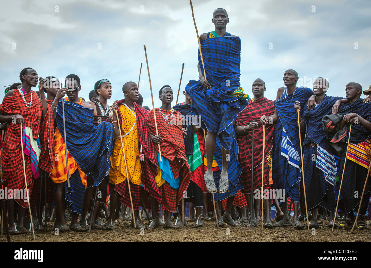 Same, Tanzania, 5th June, 2019: young Maasai warrior in full ...