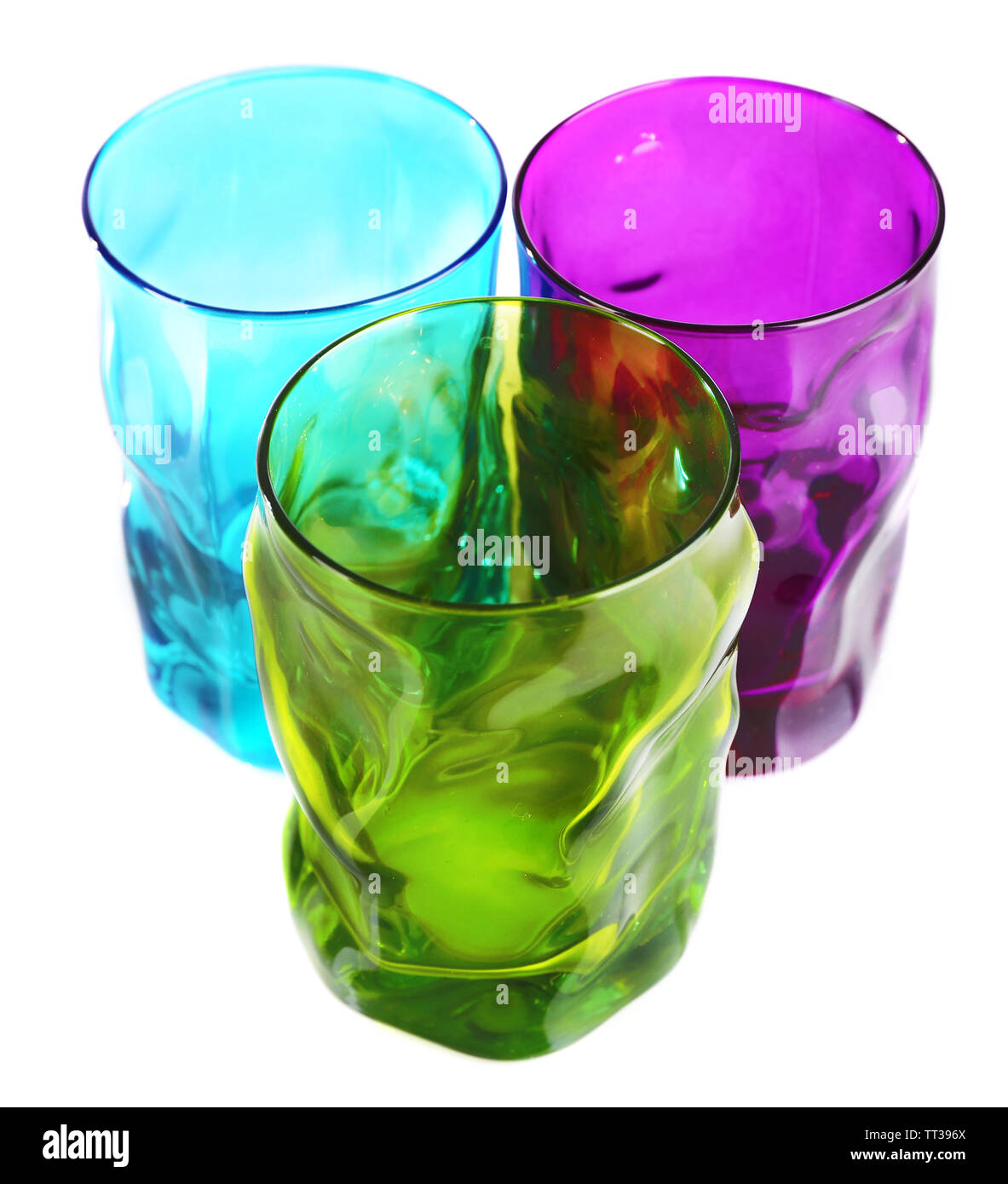 Colorful glasses isolated on white Stock Photo - Alamy