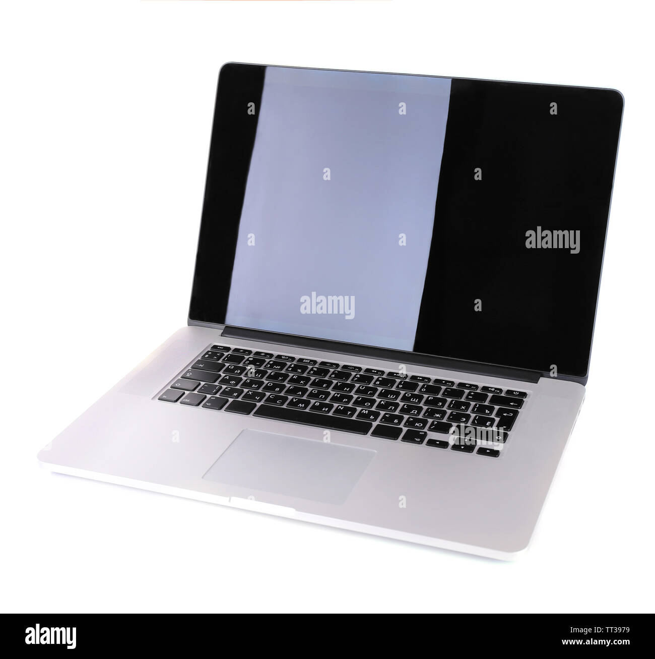 Laptop isolated on white Stock Photo - Alamy