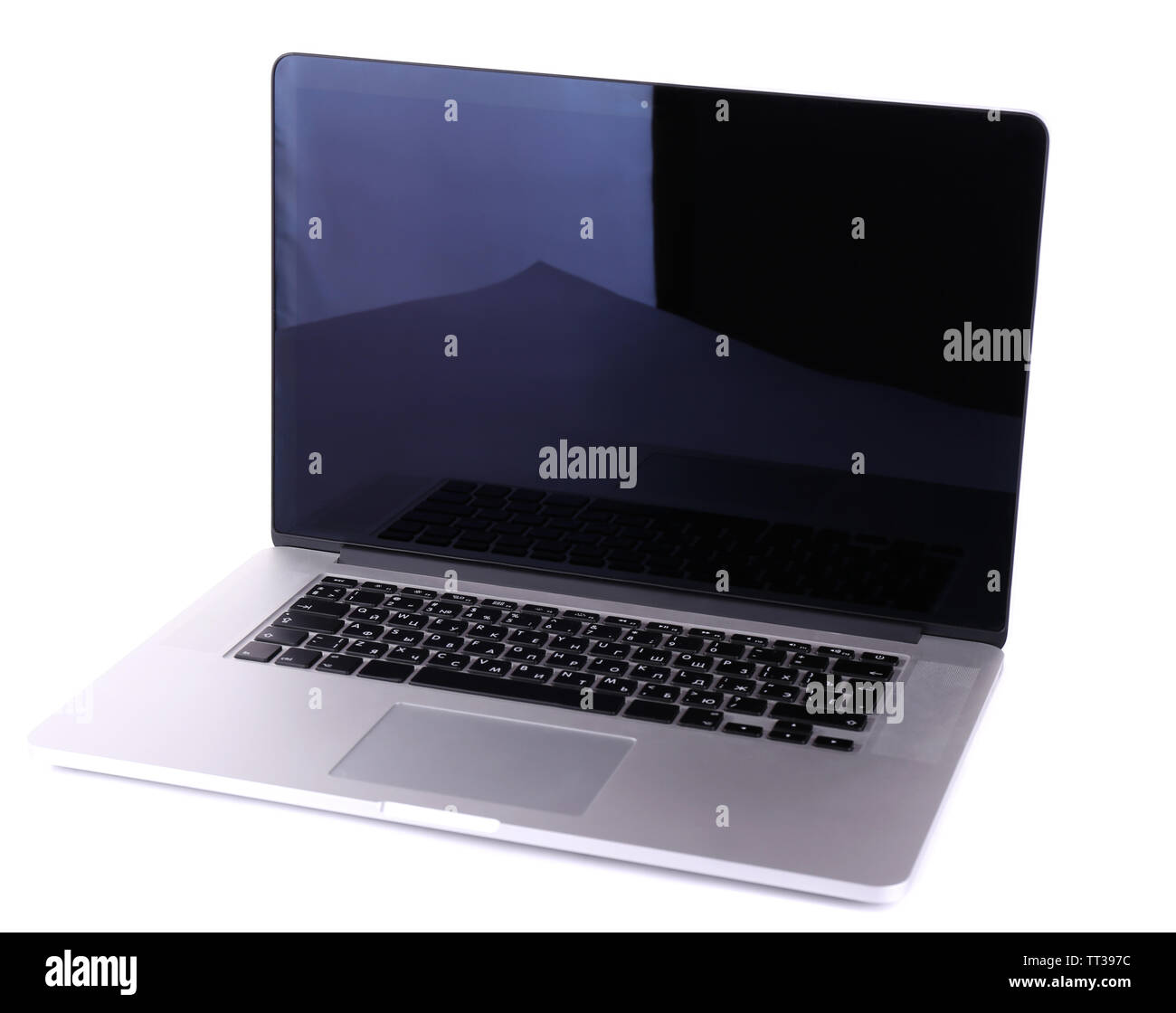 Laptop isolated on white Stock Photo - Alamy