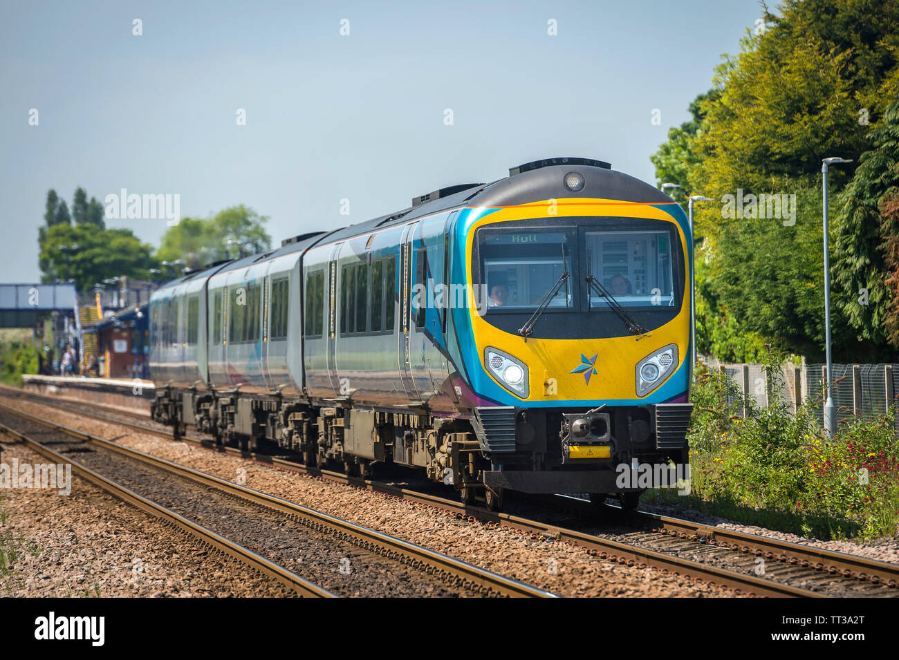 Transpennine Express class 185 diesel train on it's way to Hull, United ...