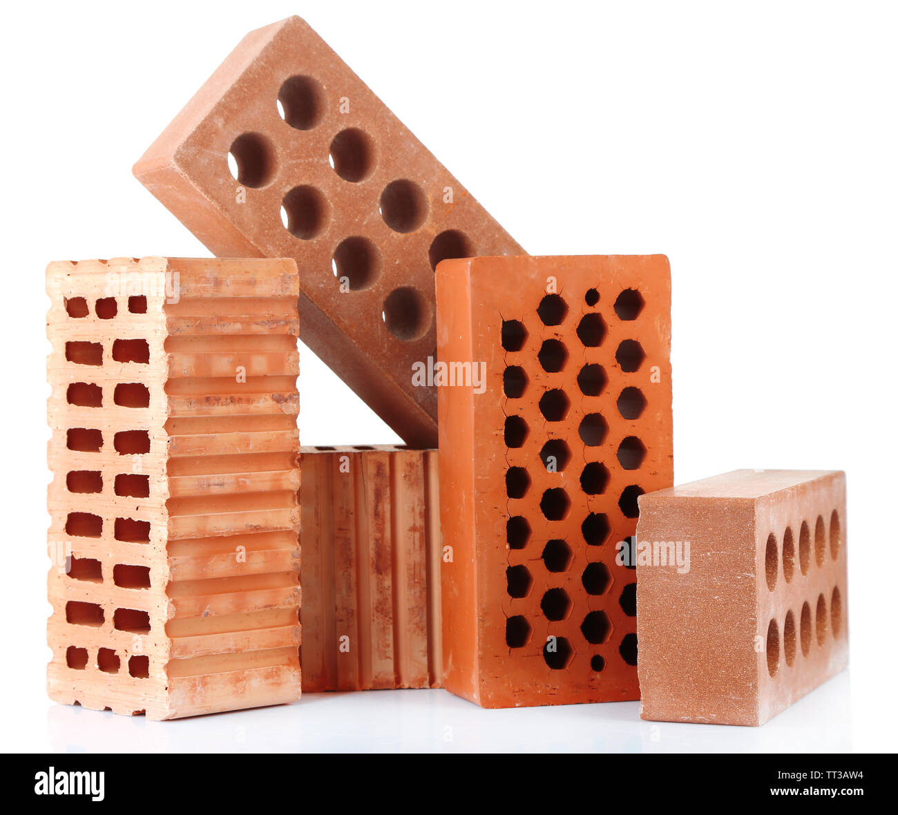 Brown bricks, isolated on white Stock Photo - Alamy