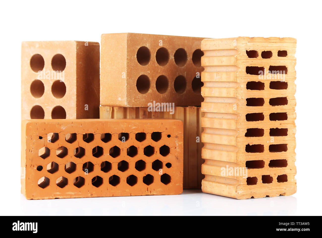 Brown bricks, isolated on white Stock Photo - Alamy